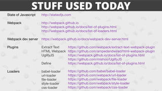 Webpack Tutorial, Uppsala JS | PDF