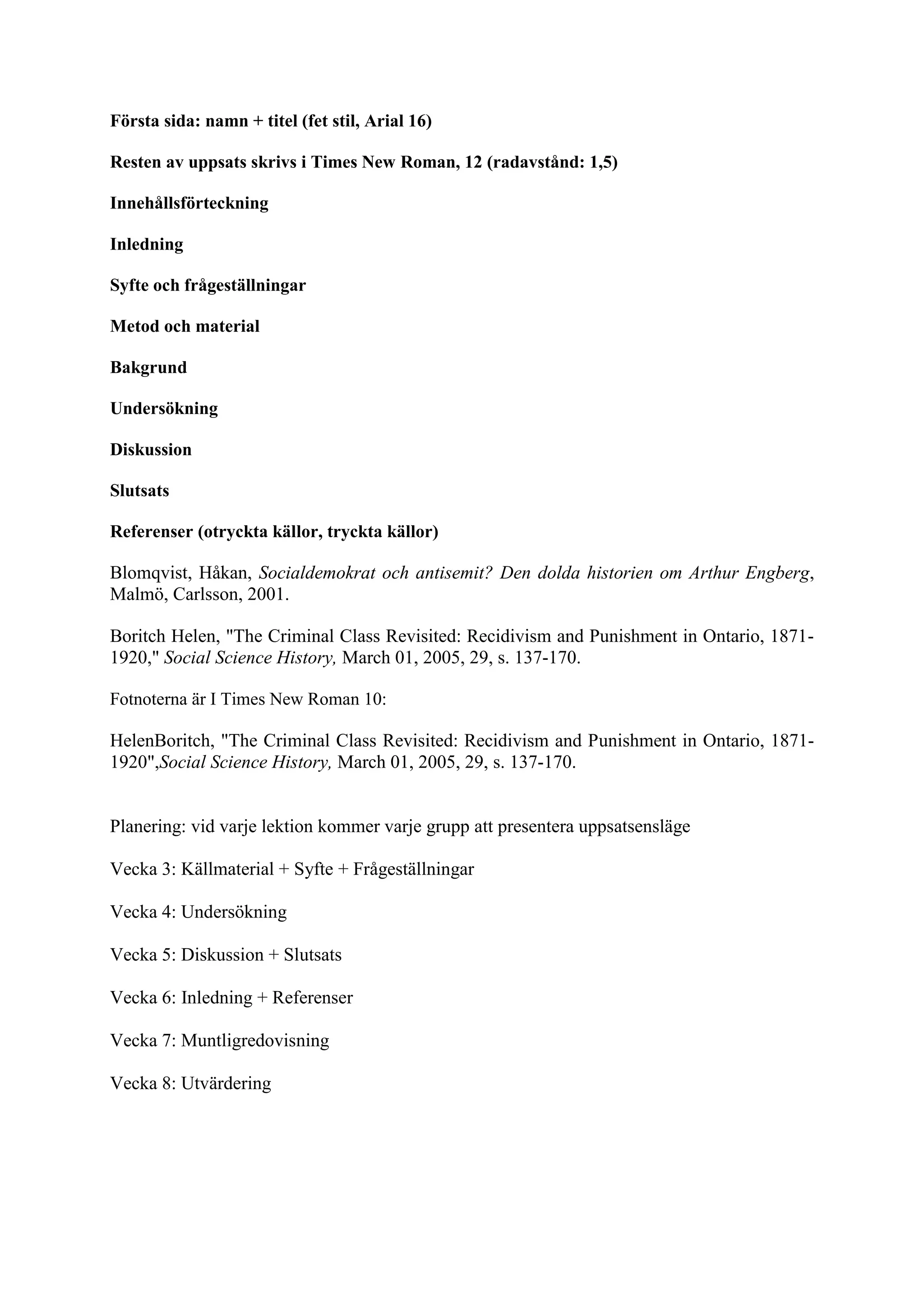 Uppsatskompendium för sa2 | DOCX