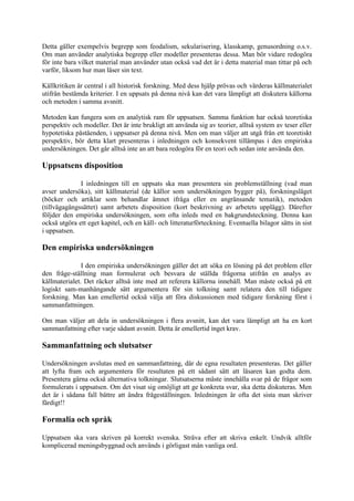 Uppsatskompendium för sa2 | DOCX