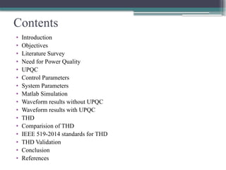 UPQC_Dissertation FOR ELECTRICAL ENGINEERING FACTS DEVICES | PPT
