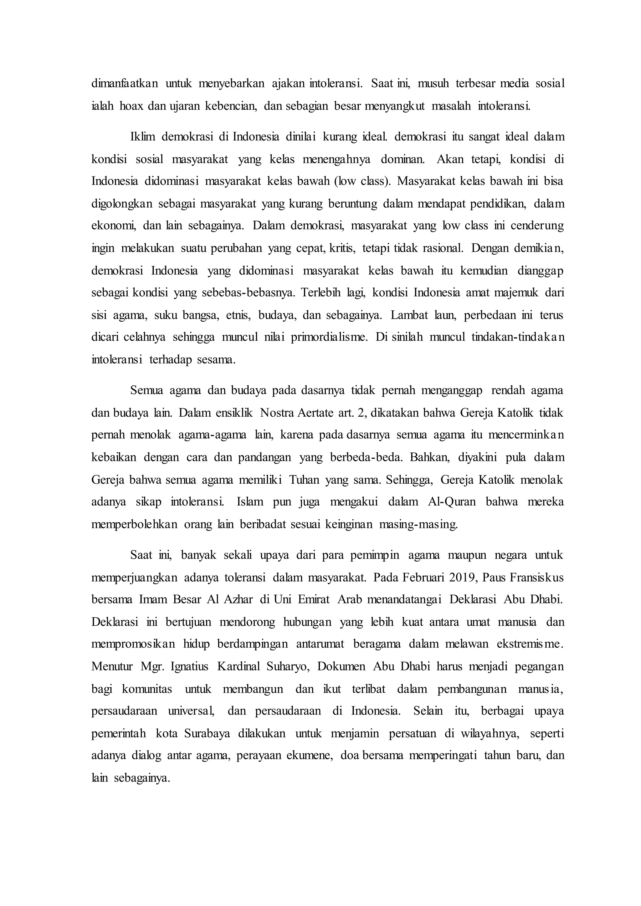 Pidato "Hidup Berdampingan Itu Luar Biasa" | DOCX