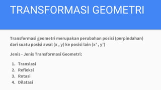 Transformasi Geometri SMA Global Prestasi (Sultan Fadhilah Al-idrus, XI ...