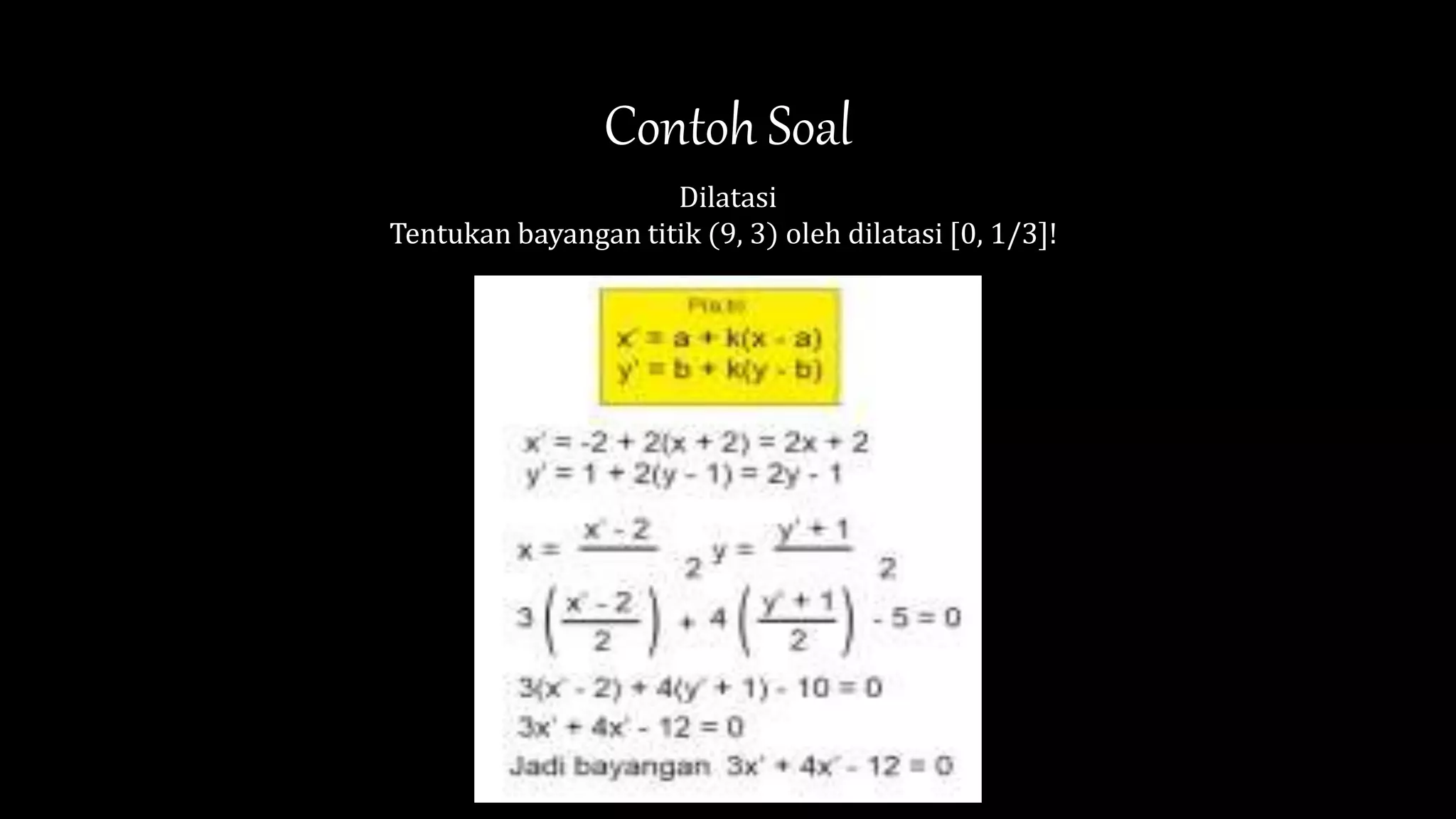 Transformasi Geometri SMA Global Prestasi ( Nibras Adam, XI-SC.2 ) | PPT