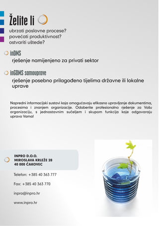 Upravljanje dokumentima i poslovnim procesima | PDF