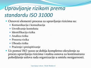 Upravljanje rizikom za predavanje | PDF