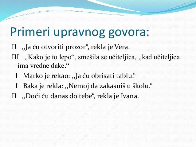 Upravni i neupravni govor