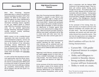 Detroit BDPA HSCC Info Packet | PDF