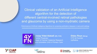 Clinical validation of an Artificial Intelligence algorithm for the ...