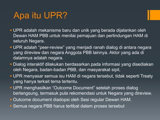 UPR dan mekanisme HAM internasional | PDF