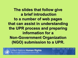 Universal Periodic Review Tutorial | PPT