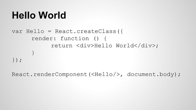 Up and Running with ReactJS | PPT
