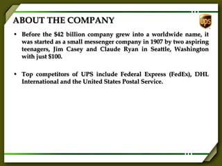 United Parcel Service Organizational Chart Region