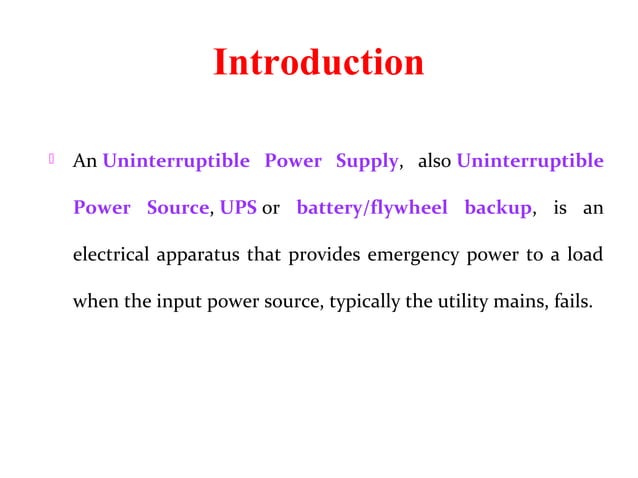 Ups | PPT | Consumer Electronics | Technology & Computing