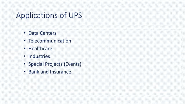 UPS (Uninterrupted Power Supply) | PPTX | Gas and Electric | Home Utilities