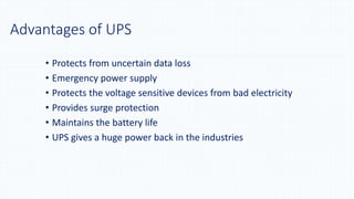 UPS (Uninterrupted Power Supply) | PPTX