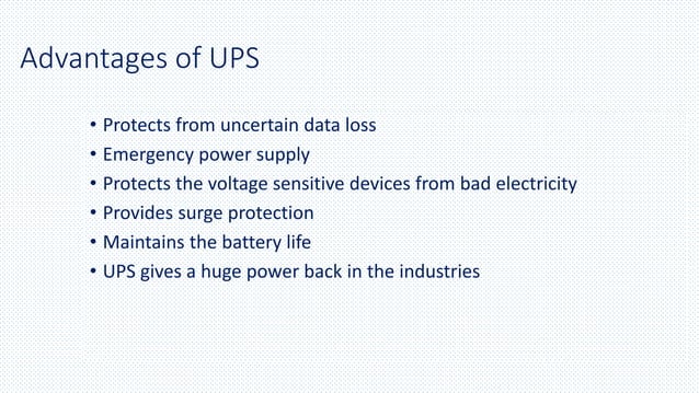 UPS (Uninterrupted Power Supply) | PPTX | Gas and Electric | Home Utilities