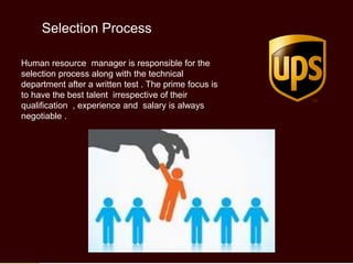 UPS HR and facts | PPT