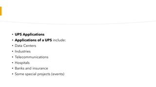 UPS Working, UPS Types | PDF