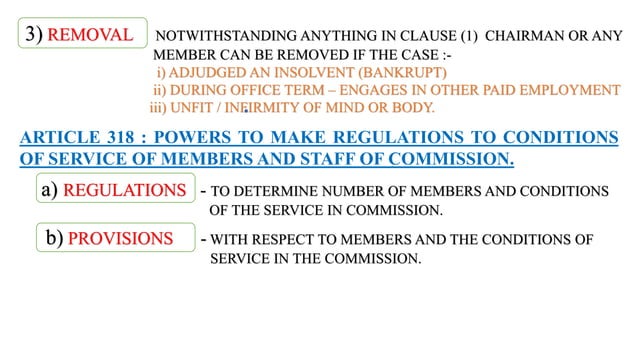 PUBLIC SERVICE COMMISSION Article 315 - Article 323 | PPTX