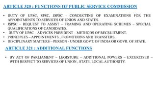 PUBLIC SERVICE COMMISSION Article 315 - Article 323 | PPTX