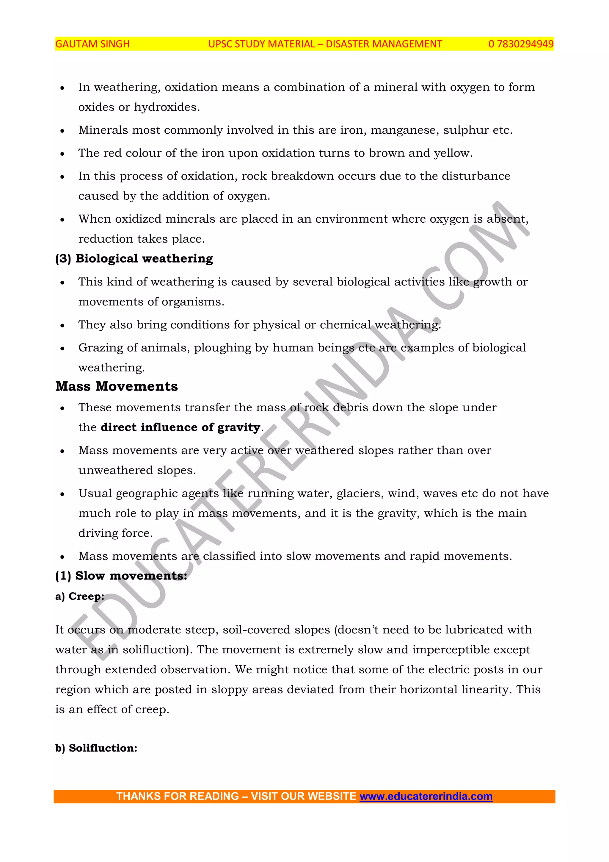 Upsc disaster management | PDF