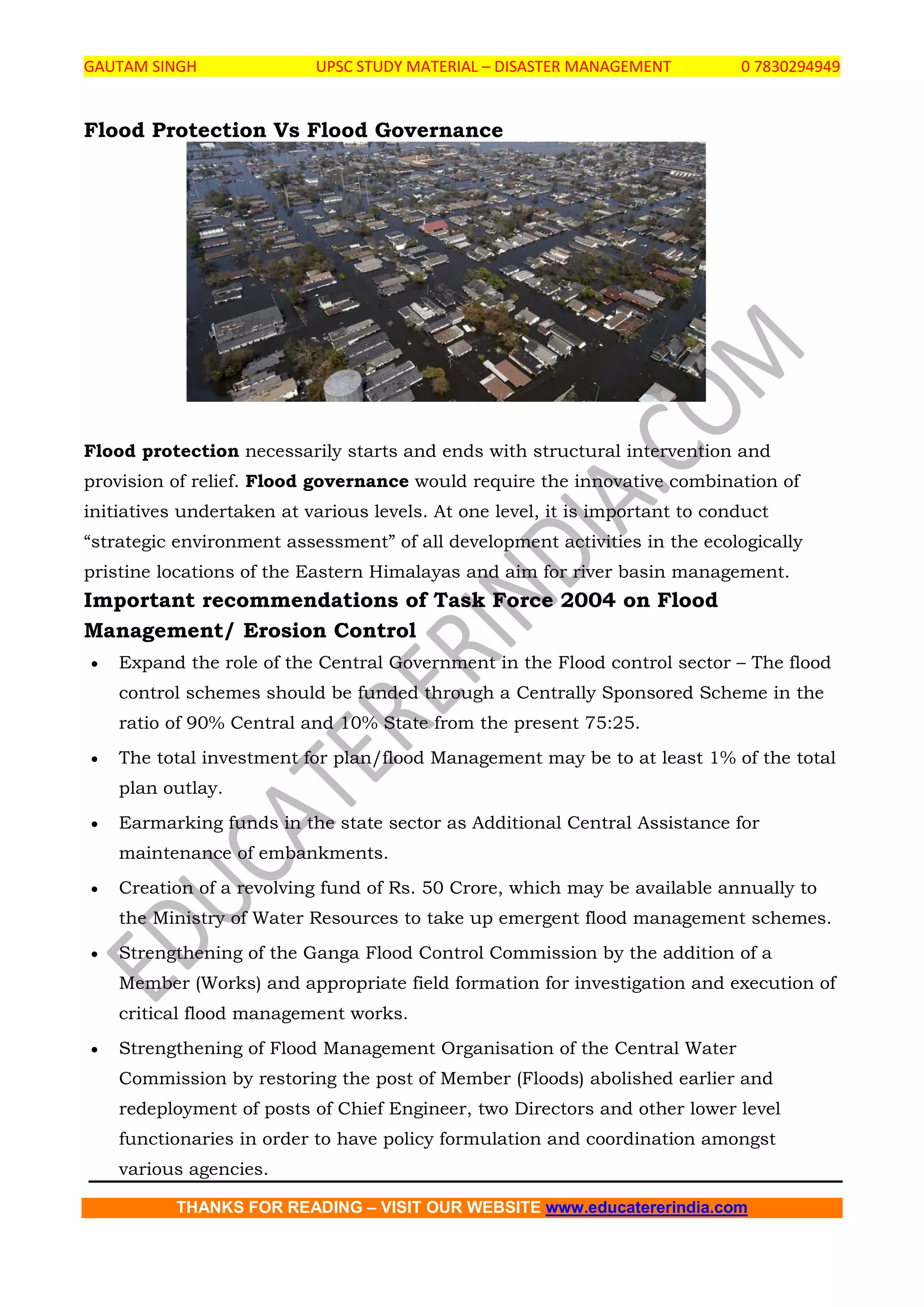 Upsc disaster management | PDF