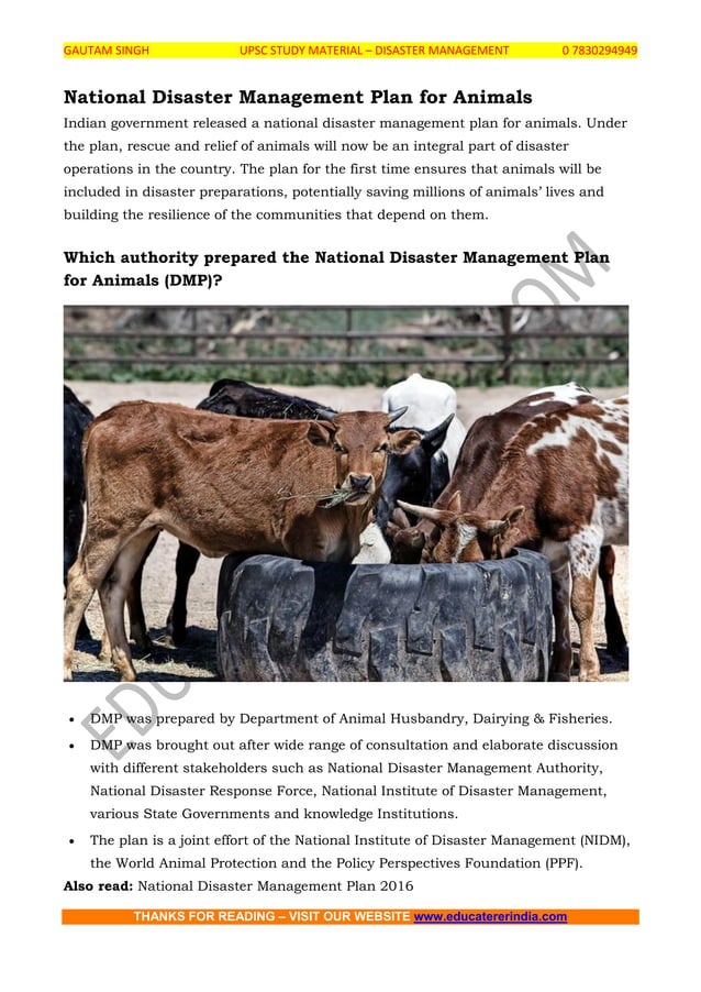 Upsc disaster management | PDF