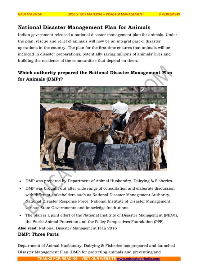 Upsc disaster management | PDF