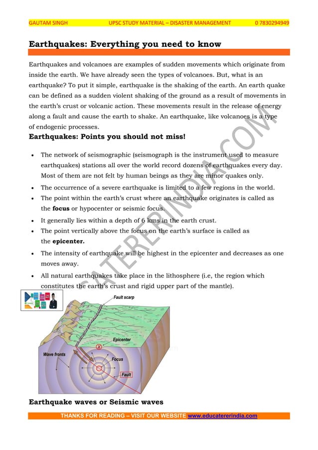 Upsc disaster management | PDF