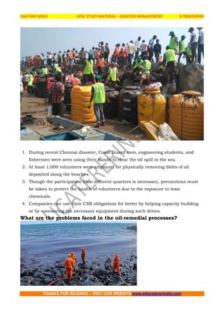 Upsc disaster management | PDF