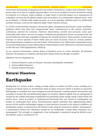 Upsc important geophysical phenomena such as earthquakes, tsunami ...