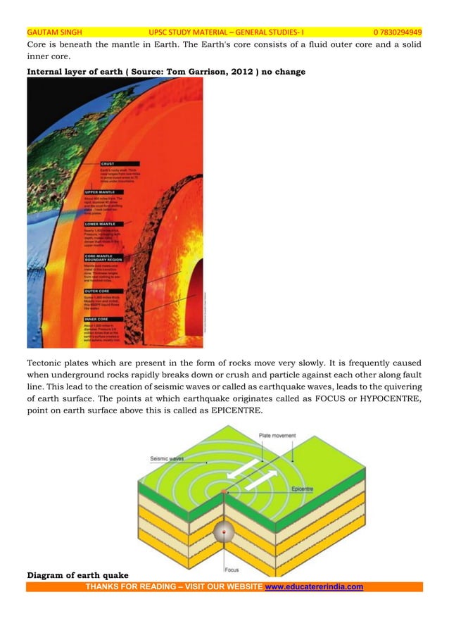 Upsc important geophysical phenomena such as earthquakes, tsunami ...