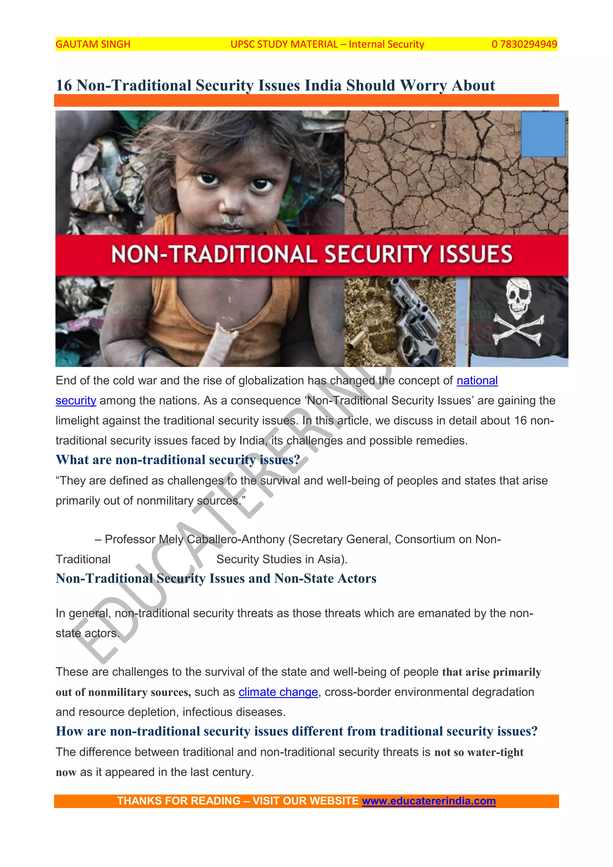 Upsc inernal secuirty | PDF