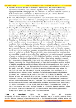 Upsc political philosophies like communism, capitalism, socialism etc. - their forms and effect ...