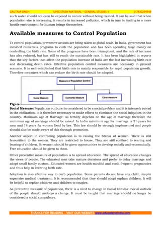 Upsc population and associated issues | PDF