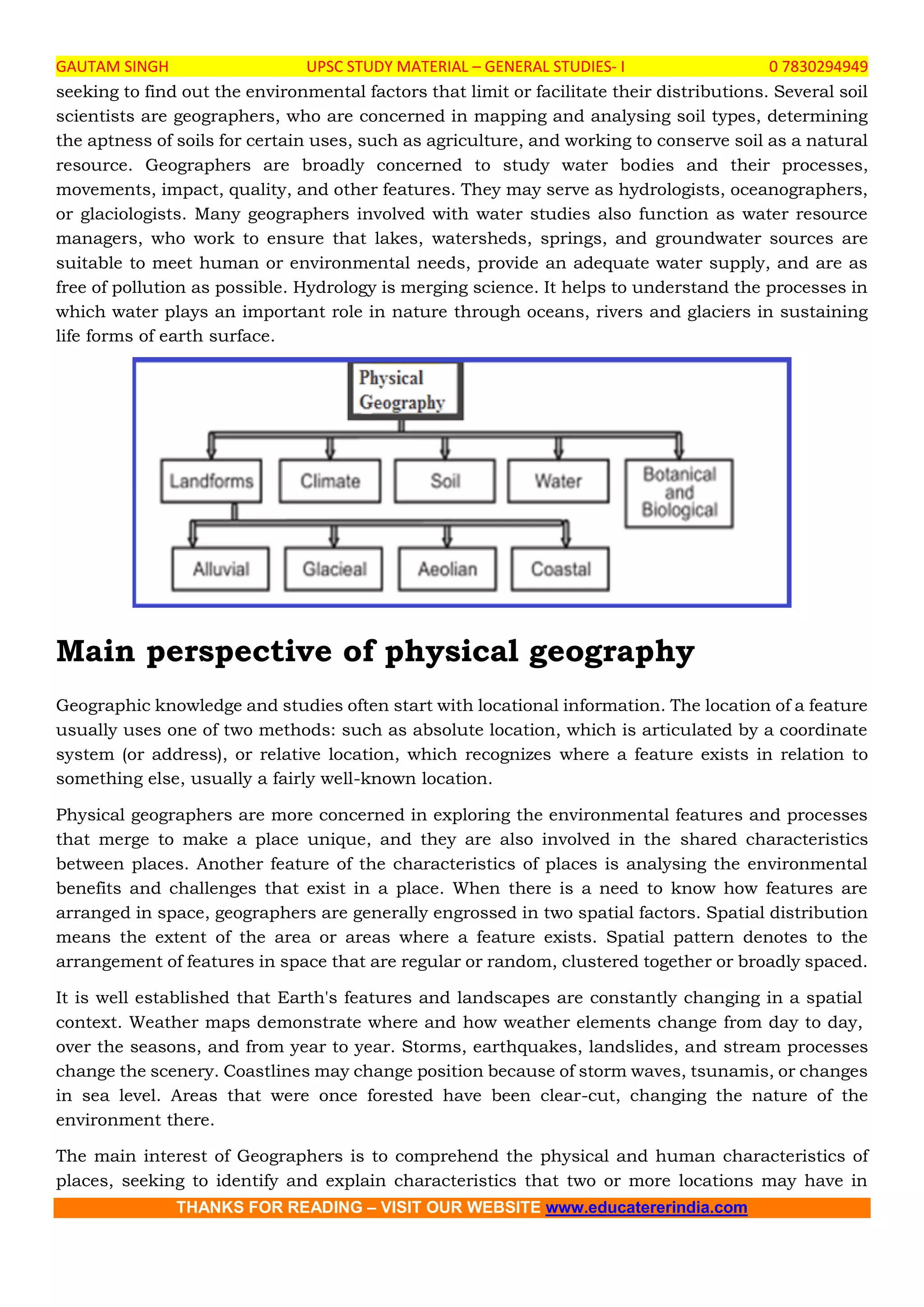 Upsc salient features of world's physical geography | PDF