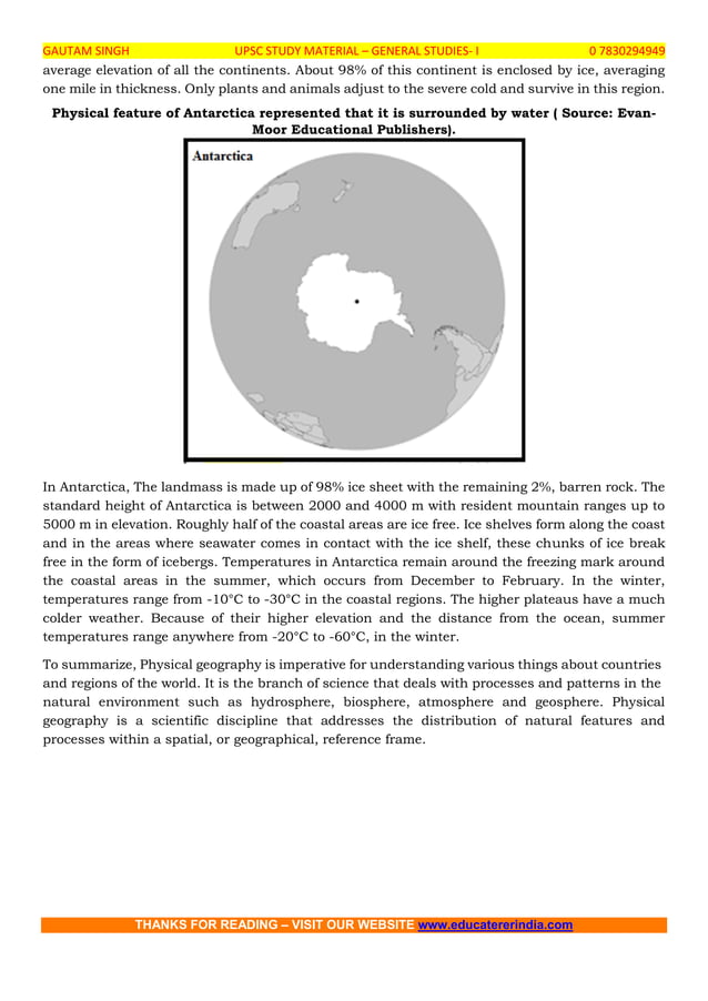 Upsc salient features of world's physical geography | PDF | Science