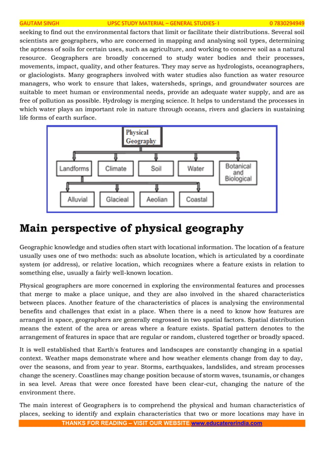 Upsc salient features of world's physical geography | PDF | Science