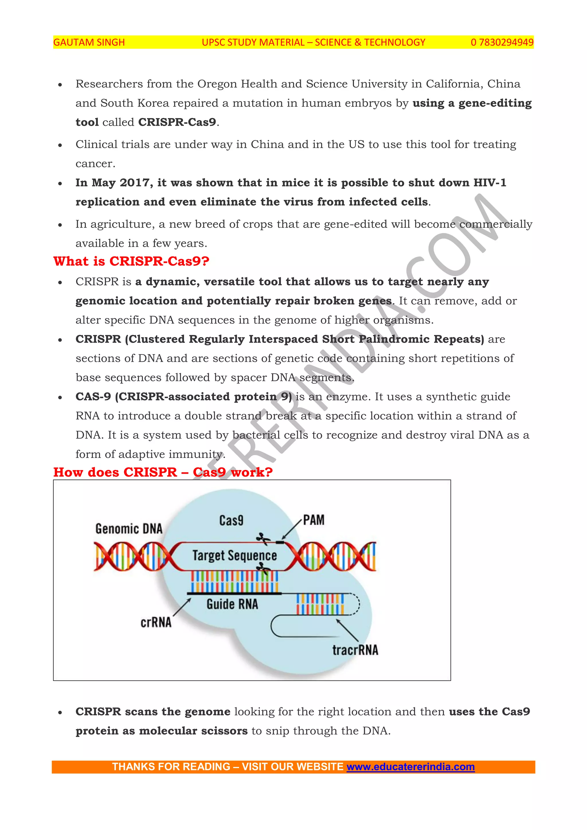 Upsc science AND technology | PDF