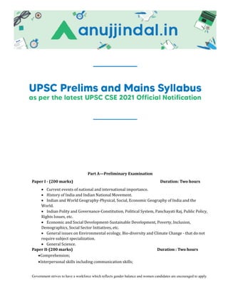 Upsc syllabus PDF | PDF