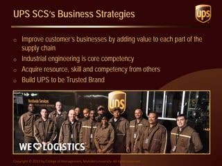 UPS SCS Case Study | PDF