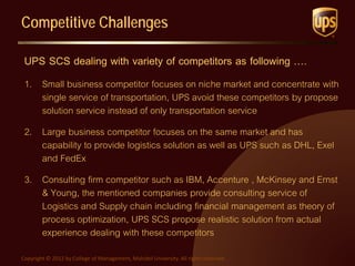 UPS SCS Case Study | PDF