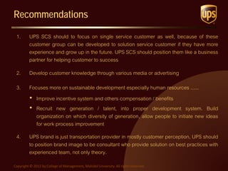 UPS SCS Case Study | PDF