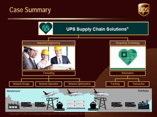 UPS SCS Case Study | PDF