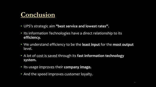 UPS case study analysis | PPTX | Logistics and Transportation Industry ...