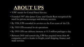 UPS case study analysis | PPTX