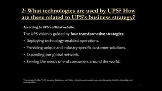 UPS case study analysis | PPTX