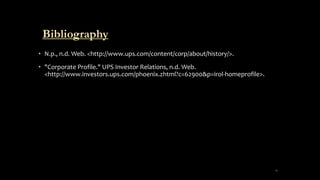 UPS case study analysis | PPT