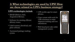 UPS case study analysis | PPT