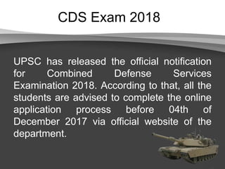 UPSC CDS 2018 | PPTX